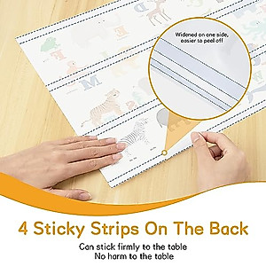 Disposable Placemats for Baby & Toddlers, Disposable Baby Placemats for Restaurants, Travel, Disposable Stick on Placemats with 4 Designs, Disposable Table Mats for Kids (Individual Package)