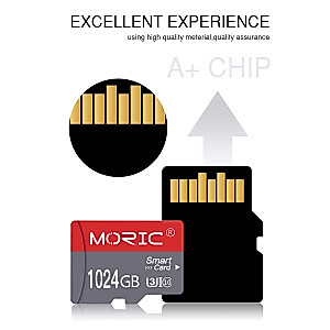 1TB Micro SD Card Memory Card Waterproof High Speed Flash Card for Mobile Phone/Computer/Camera/Portable Gaming Devices/Go Pro