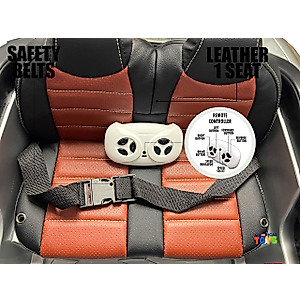 Americas Toys Kids Car with Remote Control, Mp4 Touch Screen, LED Wheels, Leather Seat – Electric Car for Kid to Drive, Open Trunk, Pull Handle, Compatible with Mercedes Benz Painted Silver