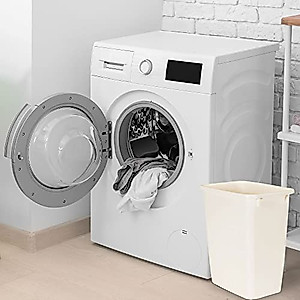 Rubbermaid 21 Quart Traditional Kitchen, Bathroom, and Office Rectangular Plastic Open Wastebasket Trash Can, Bisque (2 Pack)