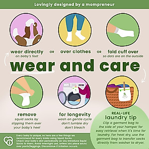 squid socks Unisex Cotton Socks | 0-6M, 6-12M, 12-24M, & 2T-3T | Grip Socks that Stay On | As Seen on Shark Tank | Chelsea