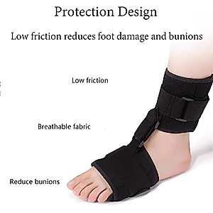 Foot Drop Brace, Adjustable Fasciitis Night Splints, Foot Drop Orthosis Ankle Corrector Brace Support Protection Correction Splint Right Or Left Drop Foot Brace Plantar Fasciitis Splint