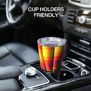 GDSHJKLW Hot Air Balloons Tumbler With Lid And Straw 20oz Stainless Steel Leakproof Travel Coffee Mug Double Wall Insulated Cup Gifts For Women Home Office