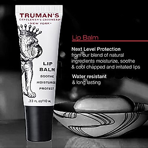 Truman's Gentlemen's Groomers Men's Moisturizing Lip Balm for Dry, Chapped Lips, (Pack of 12)