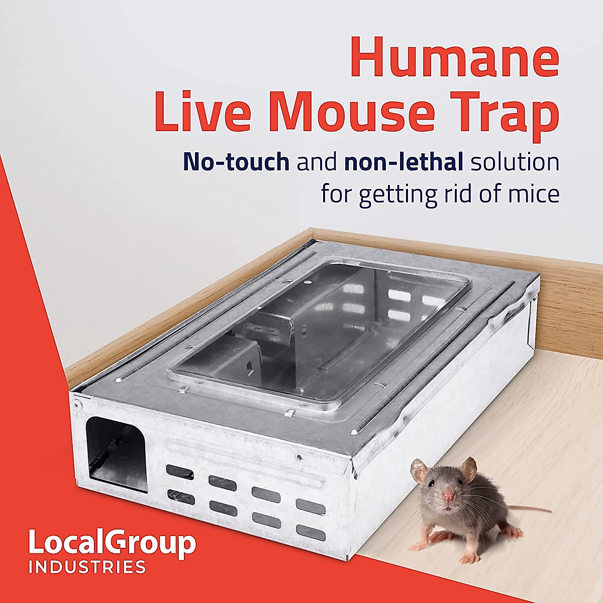 Mouse Trap Multi-Catch and Release Humane with See-Through Window Lid, Non-Lethal Mouse Traps for Indoor and Outdoor Use, Catches Up to 30 Mice, (12 Pack)