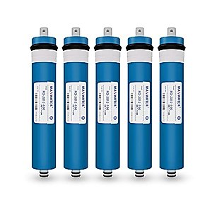 Max Water – 5 PACK 100 GPD Membrane Reverse Osmosis Membrane – RO Membrane 100 GPD Water Filter Replacement Fits Under Sink Reverse Osmosis Drinking Water Purifier System