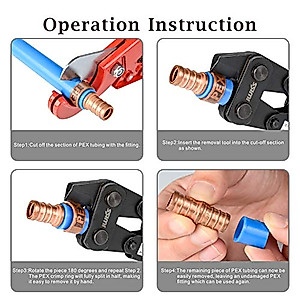 IWISS iCrimp PEX-1210C PEX Crimp Ring Removal Tool for 1/2-Inch,3/4-Inch,1-Inch F1807 Copper Crimp Rings