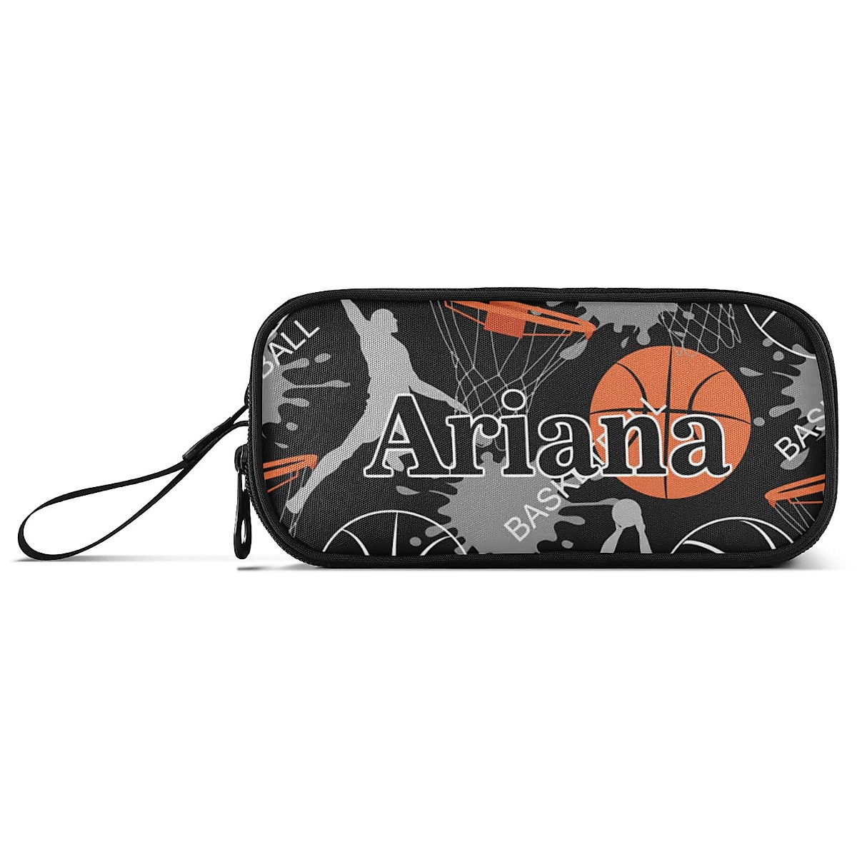 J JOYSAY Custom Basketball Game Pencil Case Large Big Capacity Personalized Pencil Bag for Girls Boys Customized Pencil Box Pouch Cosmetic Bag for College Students School Office