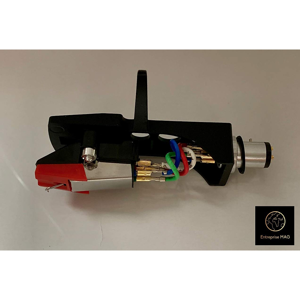 Cartridge, Stylus Needle and Black Headshell with mounting bolts for Technics SL-D1, SL-D1K, SL-D2, SL-D202, SL-D205, SL-D2K, SL-1400, SL-1401, SL-1410, SL-1500, SL-1510, SL-Q202, SL-Q2K, SL-Q3