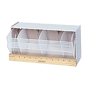 Quantum QTB410 Clear 5-1/4-Inch by 11-7/8-Inch by 5-15/16-Inch Tip Out Bin System, Gray