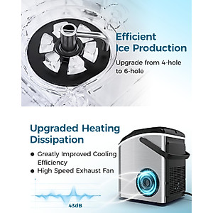 Nugget Ice Maker Countertop, 33 lbs in 24 Hours, Self-Cleaning Sonic Portable, Soft Chewable Pebble Ice in 5 Mins Home/Kitchen/Office,Like-New