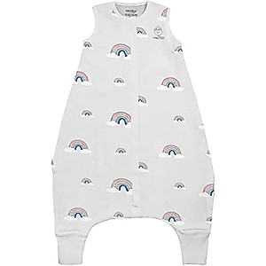 Woolino 4 Season Baby Sleep Bag or Sack with Feet Opening, Merino Wool, 3-4T, Rainbow