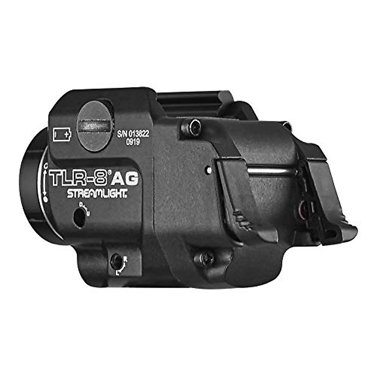 Streamlight 69434 TLR-8A G Flex 500-Lumen Low Profile Pistol Light with Integrated Green Aiming Laser for Select Handguns, Includes Rear Switches, Mounting Kit, and Keys, Black