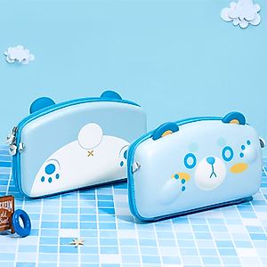GeekShare Cute Bear Carry Case Compatible with Nintendo Switch/Switch OLED - Portable Hardshell Slim Travel Carrying Case fit Switch Console & Game Accessories
