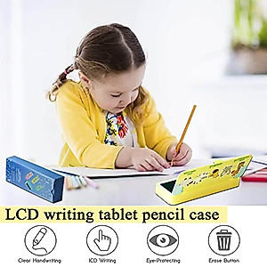 XiaYchaug Pencil Case , LCD Writing Tablet Pencil Box, Multifunction Stationery Case Organizer Box With Doodle&Scribbler Board,Cute Cartoon Plastic Pencil Case for Kid,Christmas Gifts