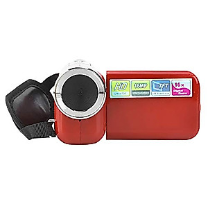 Digital Video Camera, 2.0 Inch TFT Color Display Screen Video Camera, 16X Kids Camera with USB Port, for Adults, Elderly, Children(Red)