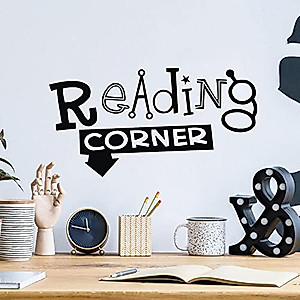 Quotes Wall Decor Stickers for Library Reading Corner Letterings Wall Decals Creative Wall Posters Vinyl Peel and Stick Wall Art Murals for Nursery Classroom Kids Room