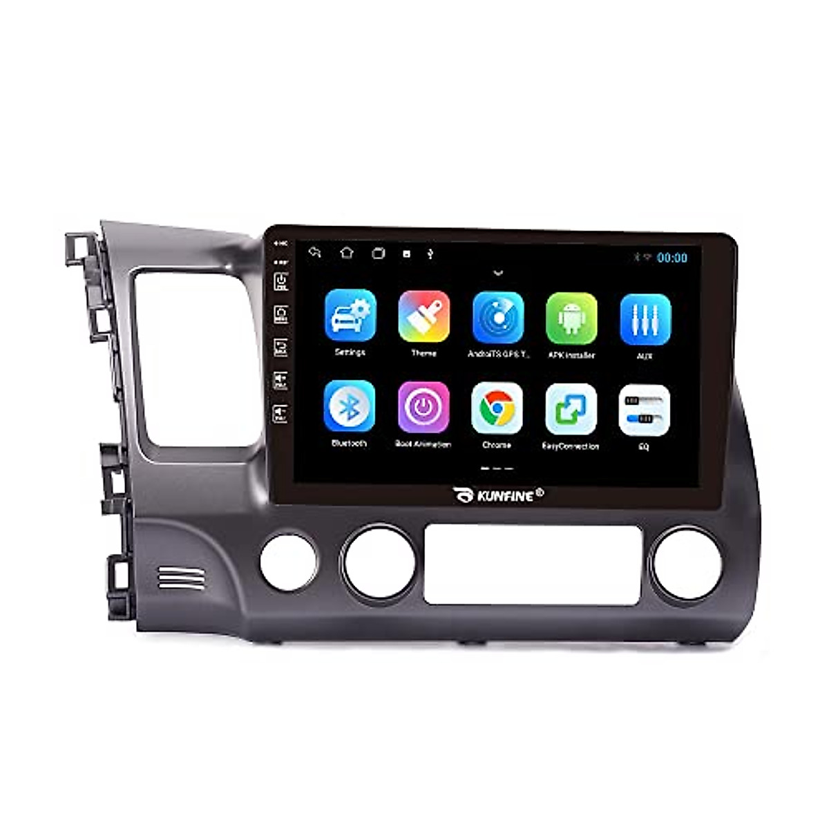 KUNFINE Android Radio CarPlay &Android Auto Autoradio Car Navigation Stereo Multimedia Player GPS Touchscreen RDS DSP BT WiFi Headunit Replacement for Honda Civic 2004-2011, if Applicable
