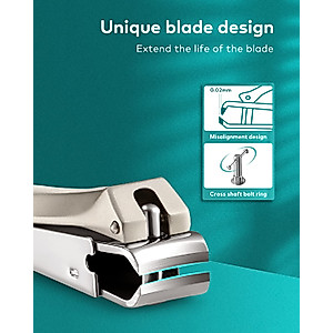 Nail Clippers for Thick Nails, Professional Nail Cutter with Catcher, Medical Grade Stainless Steel, Sharp and Durable Nail Clipper Kit for Men and Women, Bionics Design(Small and Big)