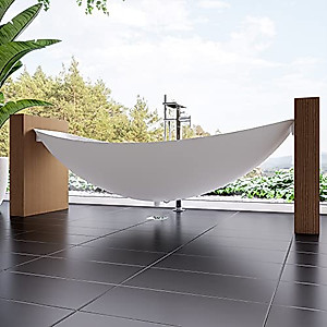 ALFI brand HammockTub1-WM White Matte 79" Acrylic Suspended Wall Mounted Hammock Bathtub