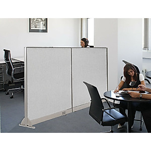 GOF Single Office Partition, Large Fabric Room Divider Panel, Custom Built Workstation 24" W x 72" H