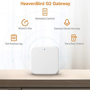 G2 Wi-Fi Gateway Bluetooth Gateway for TTLock, Gateway for Smart Door Lock, Wi-Fi Bridge, G2 Hub, Remote Control Smart Fingerprint Lock, Work with Alexa Voice Control