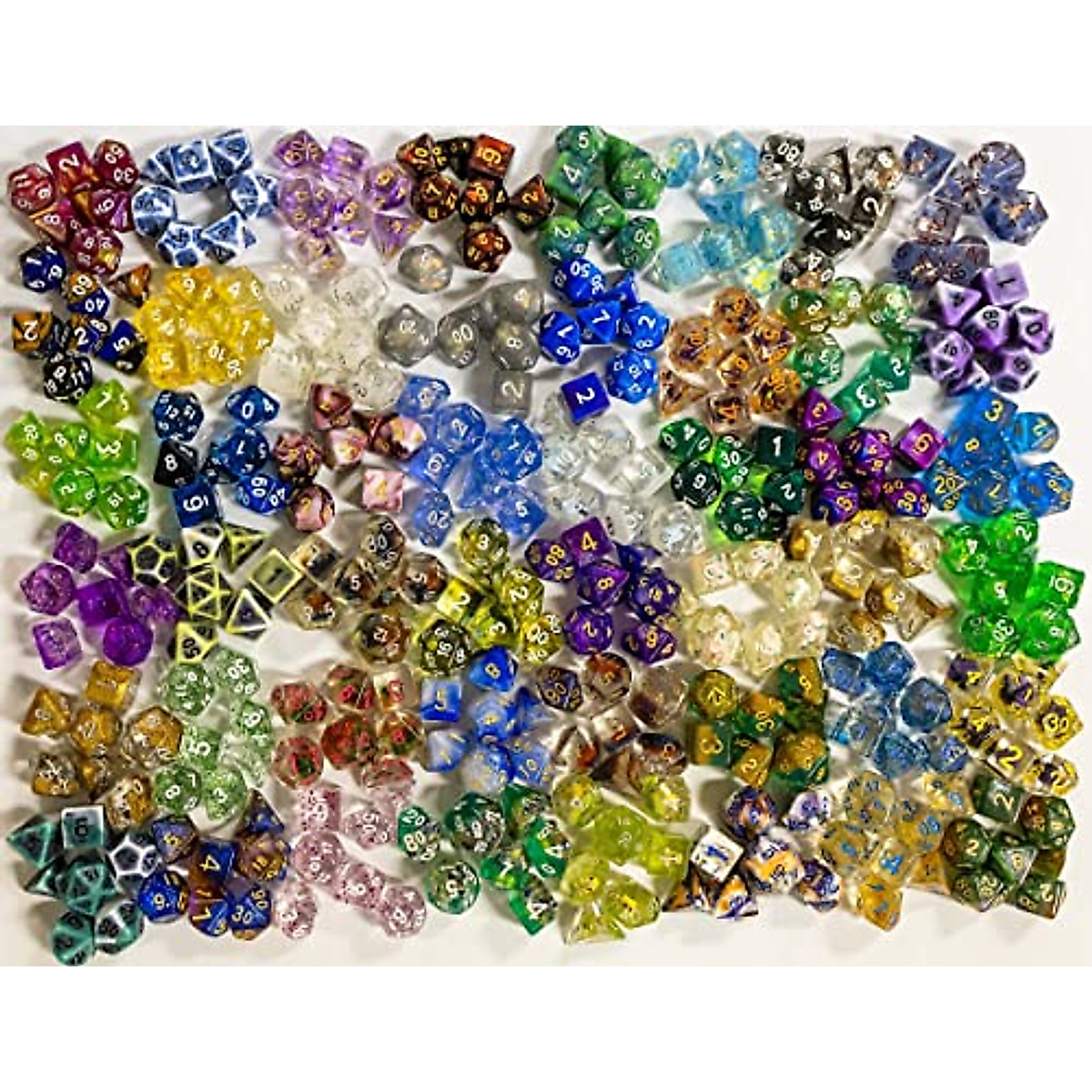 Dungeon Craft Premium Mystery Dice, Set of 7 Polyhedral Dice, Wide Range of Patterns, Gaming Dice, Suitable for Role Playing, Table Games (Premium Mystery Pack of 1)
