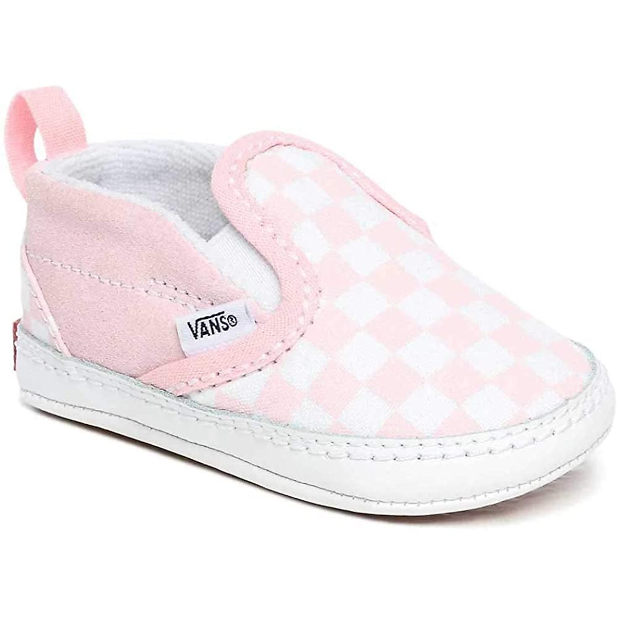 Vans, Infant Slip-On V Crib Sneaker (Blush Pink/True White, 2)
