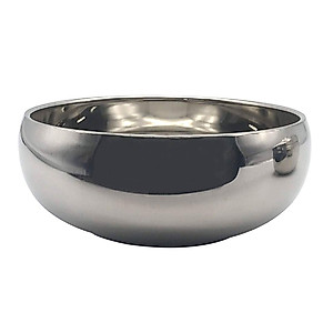 GARASANI Kitchen Tableware Stainless Steel Round Korean Traditional Rice Bowl With Lid Soup Bowl Set Vacuum Insulated Double Wall Metal Dinnerware