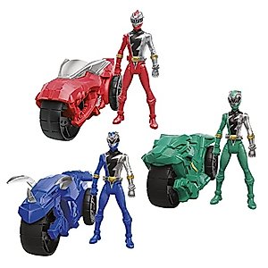 Power Rangers Dino Fury Rip N Go Battle Rider 3-Pack