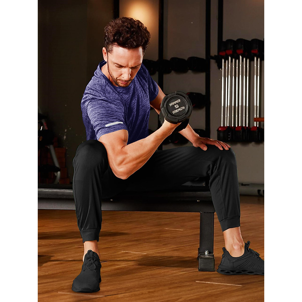 TACVASEN Purple Athletic Shirts for Men - Short Sleeve Dry Fit Workout Running Gym Quick Dry Polyester Shirts