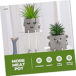 IMIKEYA Succulent Potted Plant Artificial Succulents Succulent Plants Artificial Office Plants Faux Succulents Faux Aloe Plant Fake Succulents Decor Small Decor Items for Shelf Desk Plants