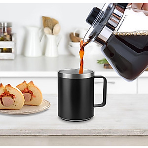 Coffee Mug Warmer & Mug Set,Smart Self Heating Mug,Stainless Steel Mug with Sliding Sip Lid 12 oZ,for Desktop Home Office Hot Drink Cup,Gift for Coffee Lovers, Heating Up to131°F-149°F