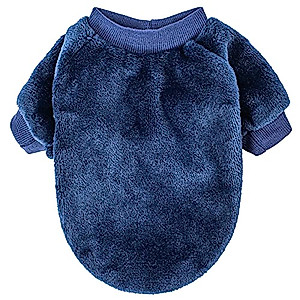 Dog Sweater, Pack of 2 or 3, Dog Clothes, Dog Coat, Dog Jacket for Small or Medium Dogs Boy or Girl, Ultra Soft and Warm Cat Pet Sweaters (Large, Grey,Blue,Dark Blue)