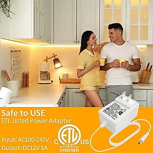 8 PCS Under Cabinet Lights Kit, 2700K Warm White Under Cabinet Lighting, Bright Flexible Pre-cut Led Strip Lights with Remote and Adapter, Dimmable Timing for Kitchen Cabinet, Counter, Shelf, Showcase