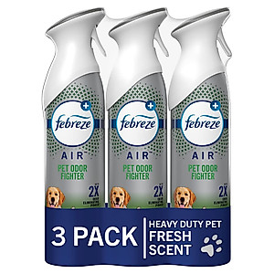Febreze Air Freshener Spray, Heavy Duty Pet Odor Fighter for Home, Pet Air Freshener, Pet Friendly, Odor Fighter for Strong Odor, 8.8 Oz (Pack of 3)