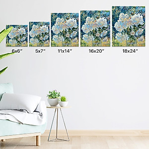 CONDA 16x20 inch Stretched Canvas for Painting, Pack of 5, Primed, 100% Cotton 5/8 Inch Profile Value Bulk Pack for Acrylics, Oils Painting