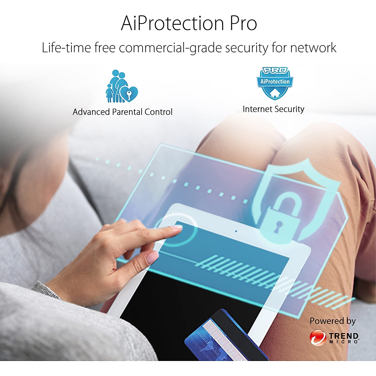 ASUS WiFi 6 Router (RT-AX68U) - Dual Band Gigabit Wireless Router, 3x3 Support, Gaming & Streaming, AiMesh Compatible, Included Lifetime Internet Security, Parental Control, MU-MIMO, OFDMA