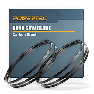 POWERTEC 93-1/2 Inch Bandsaw Blades, 3/8" x 18 TPI Band Saw Blades for Delta, Grizzly, Rikon, Sears Craftsman, Jet, Shop Fox and Rockwell 14" Band Saw for Woodworking, 2 Pack (13119-P2)
