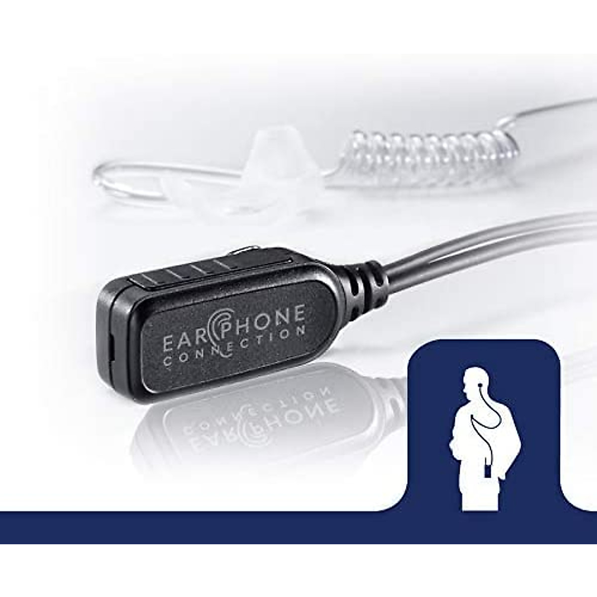 Radio Earpiece, Compatible with Harris XG-100 XG-100P XL-185 XL-185P XL-185Pi XL-200 XL-200P and XL-200Pi, EP1348QR-PTT Quick Release Hawk Lapel Police Mic, Includes Exclusive Accessory Pack