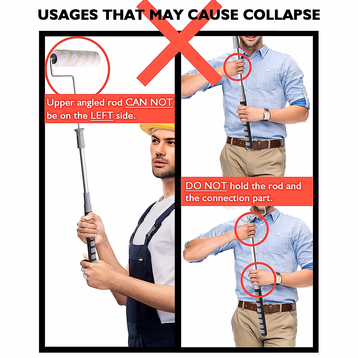 6pcs House Paint Roller Kit, PinStone 9 inch Extendable Roller Frame with 5 Microfiber Replacement Covers, Adjustable Painting Roller (18" - 36"), Home Painting Supplies for Painting Walls & Ceilings