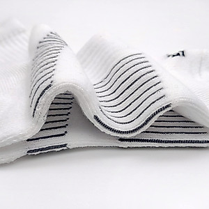 BERING Men's Ankle Athletic Cushioned Quarter Socks, White, Size 9-12, 6 Pairs