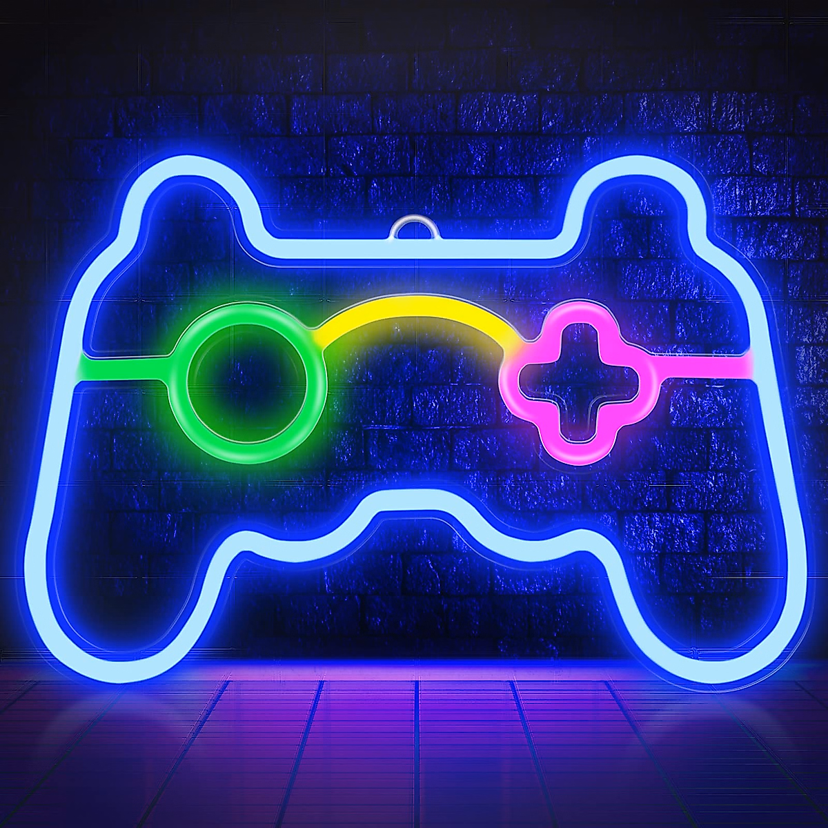 Game Neon Sign Gamepad Shape LED Neon Signs for Gamer Room Wall Bedroom Decor, Gamer Gifts Neon Lights for Boys Teen Gaming Zone Party Decoration