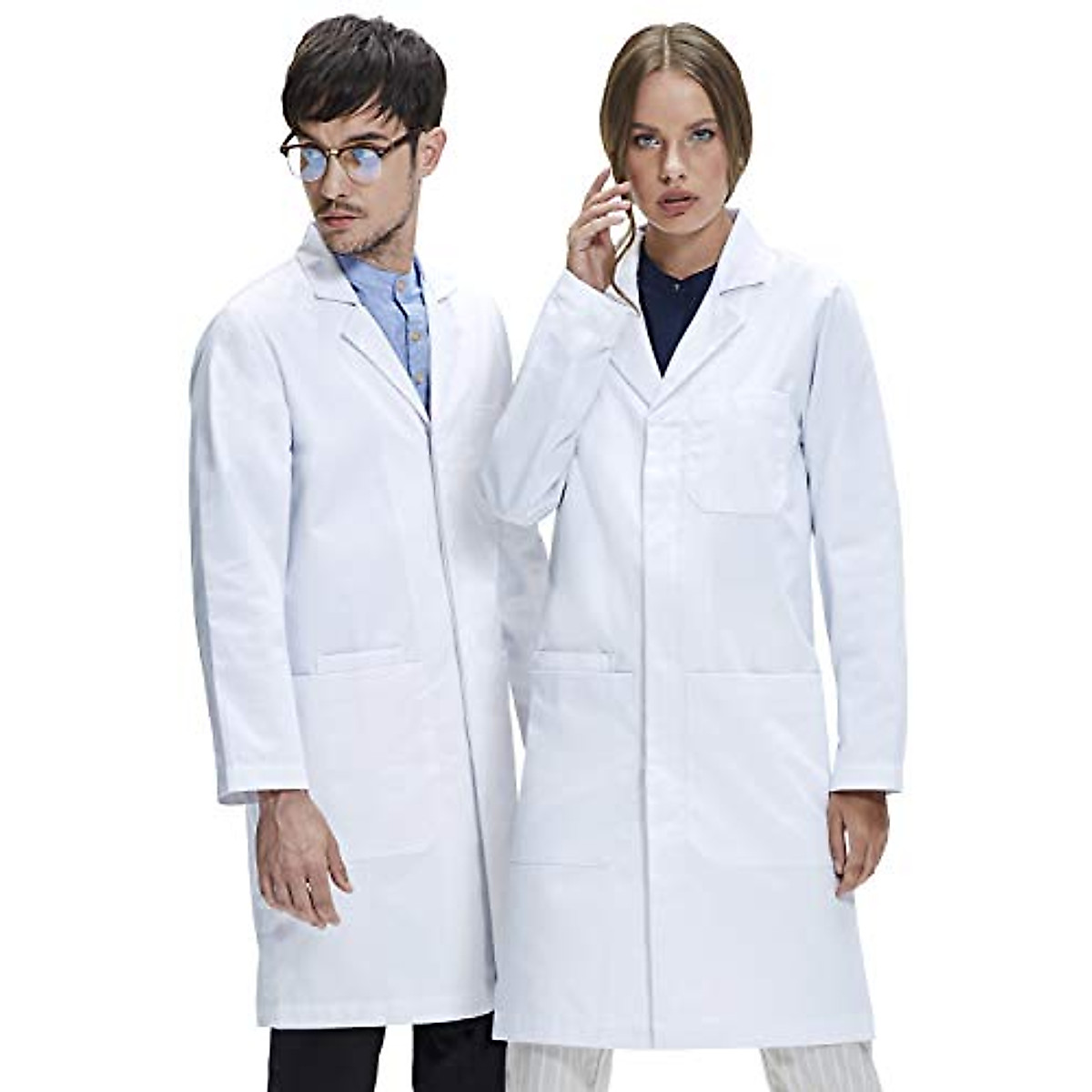 Dr. James Professional Lab Coat, Unisex, Classic Fit, Smartphone and Tablet Pockets, White, 40 Inch Length (6XL)