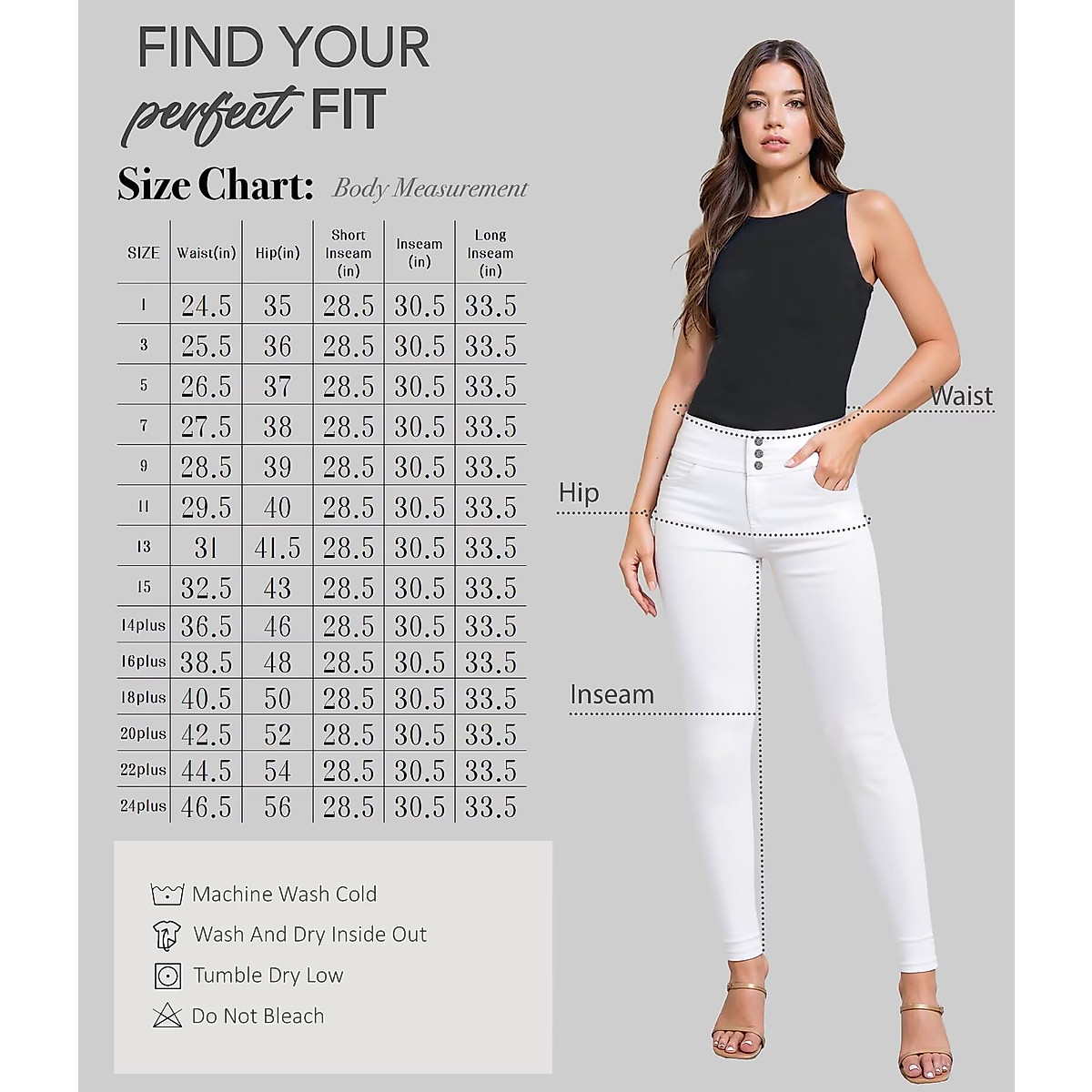 Hybrid & Company Women's Butt Lift V3 Super Comfy Stretch Denim Jeans P45075SK White 11