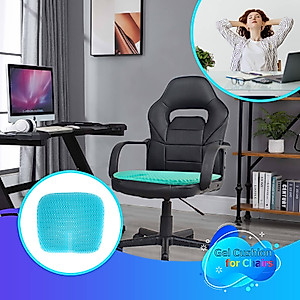 masteymoh Gel Seat Cushion for Long Sitting, Gel Cushions for Pressure Sores Relief, Double Thick Gel Cushion for Sitting, Seat Cushions for Office Chairs with Breathable Nonslip Cover