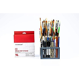 Transon Round Paint Brush Set with Brush Desk Organizer
