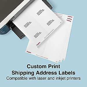 Staples White Shipping Labels 4 x 3 1/3 250 Sheets 1500 Labels