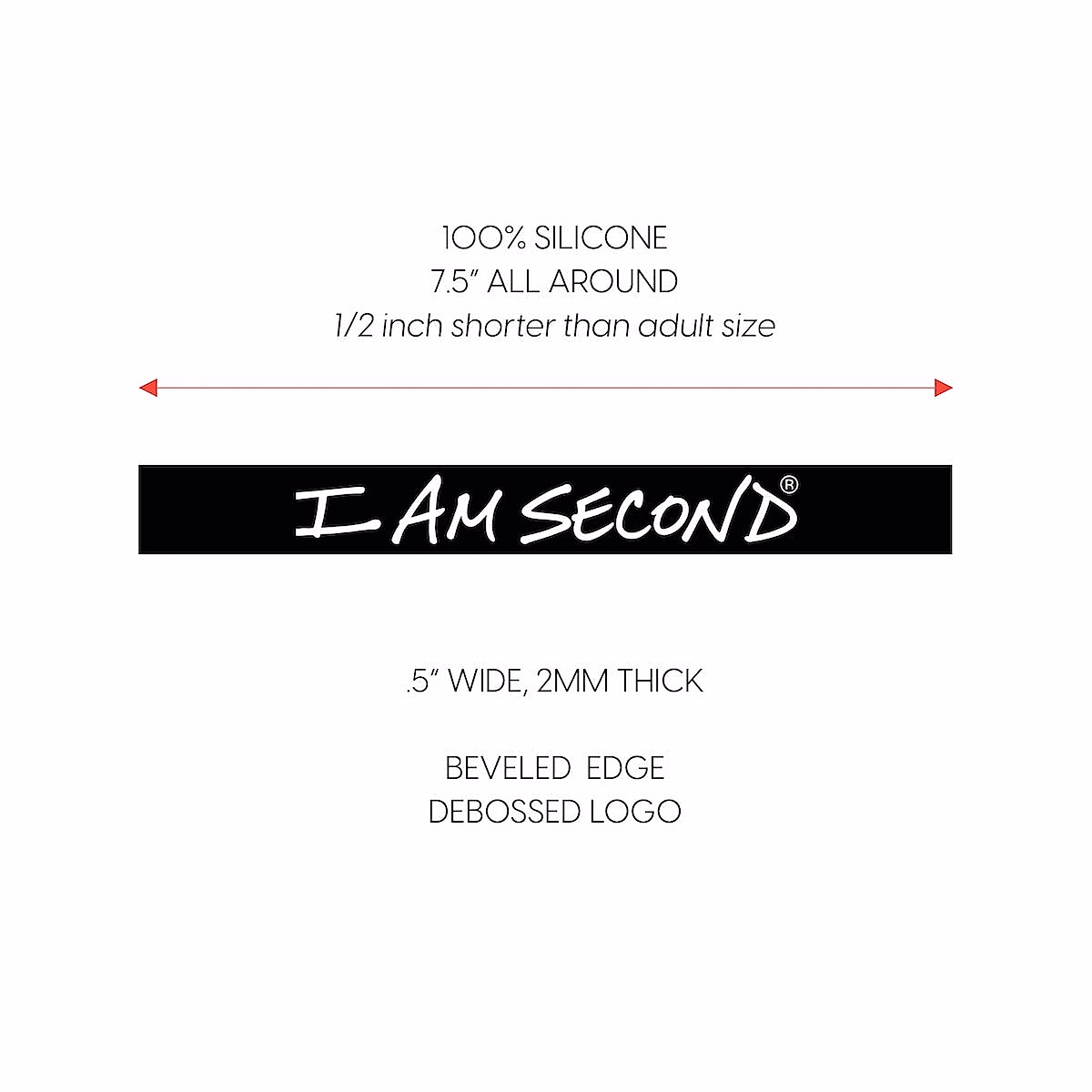 3-Pack I Am Second Youth/Petite Multi-Color Silicone Wristband Bundle