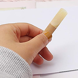 Pimoys 10 Pack Traditional Bb Clarinet Reeds with Plastic Box, Strength 2.5